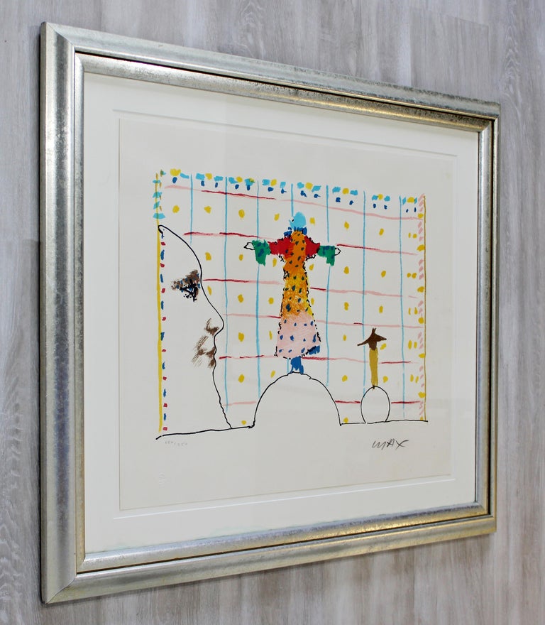Mid-Century Modern Framed Peter Max Pencil Signed Lithograph ...