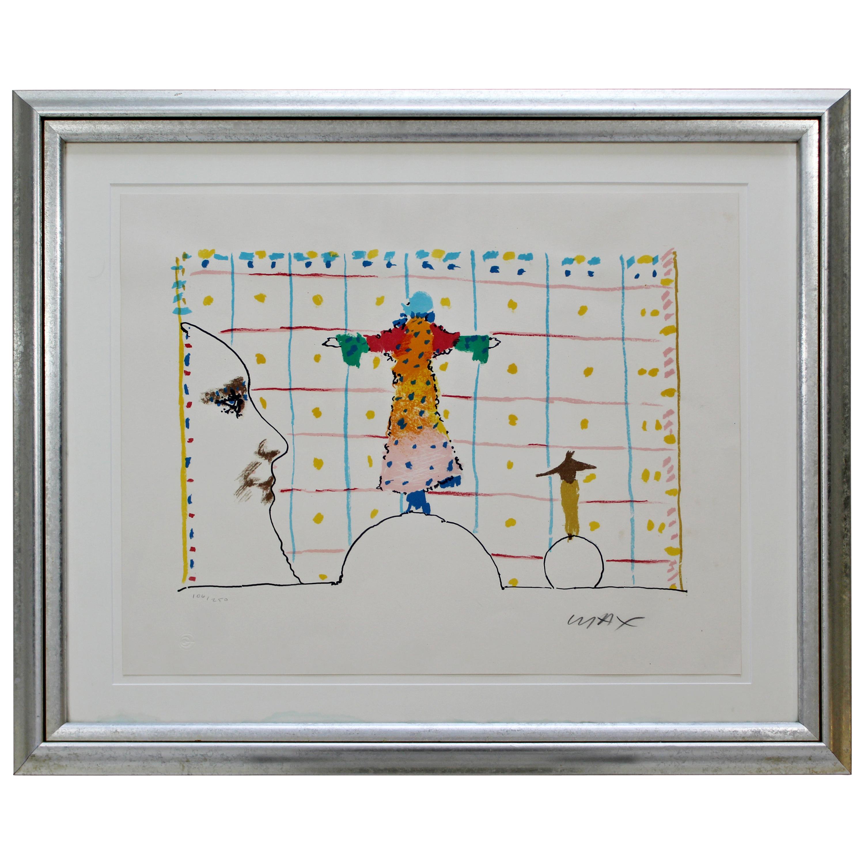 Mid-Century Modern Framed Peter Max Pencil Signed Lithograph ...