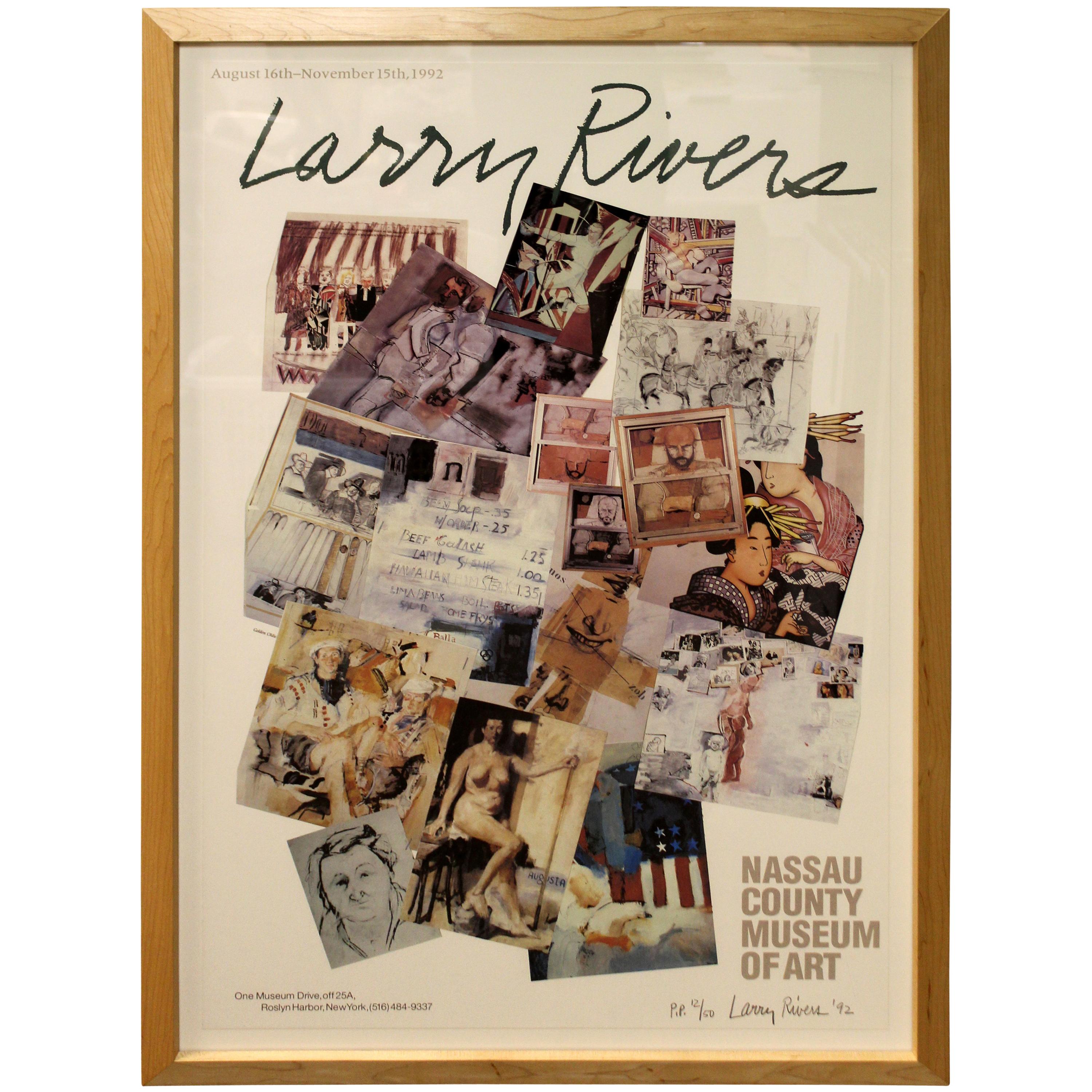 Mid-Century Modern Framed Poster Signed Numbered Dated by Larry Rivers ...