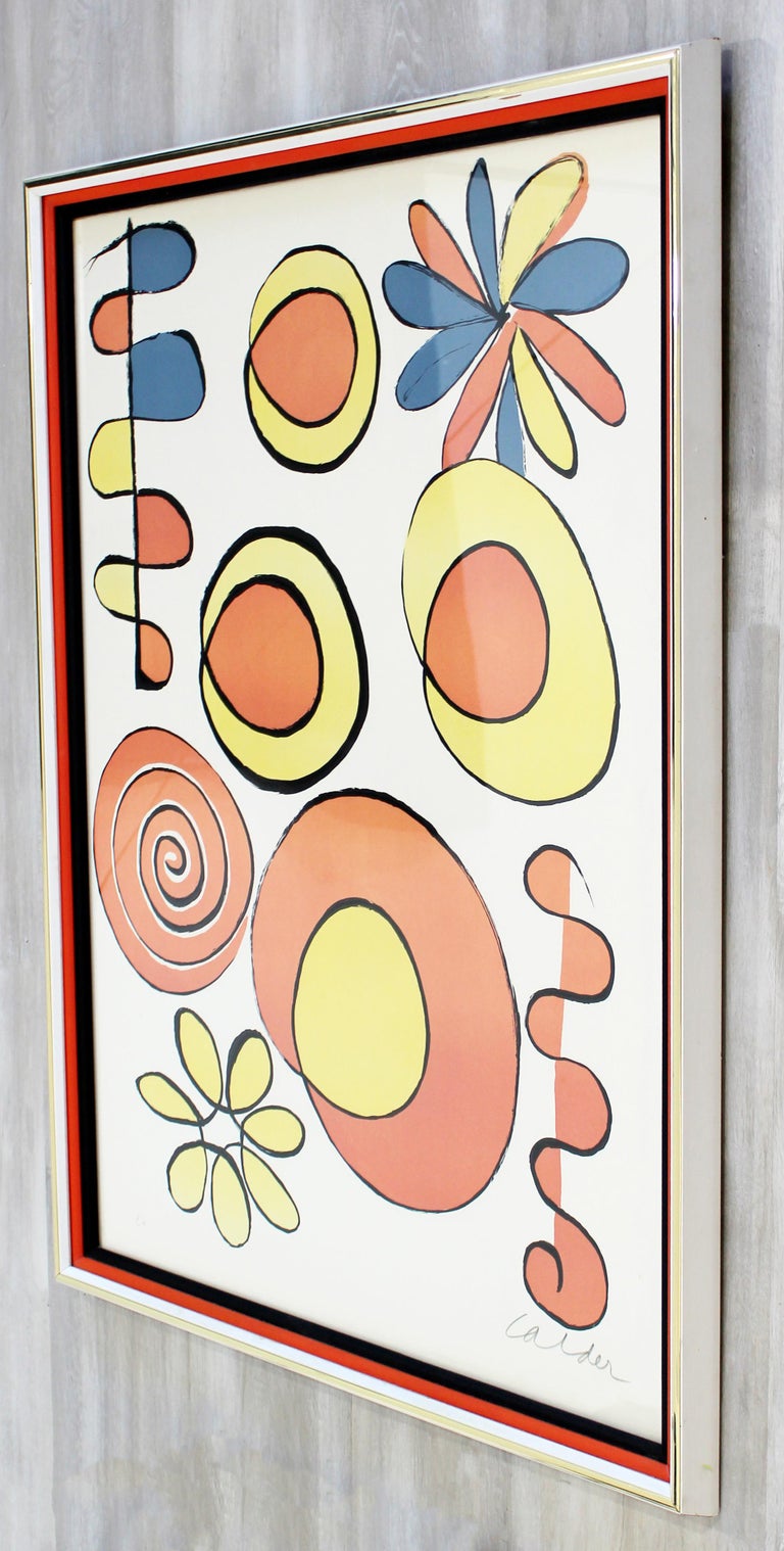 Mid-Century Modern Framed Signed Alexander Calder Lithograph Variations ...