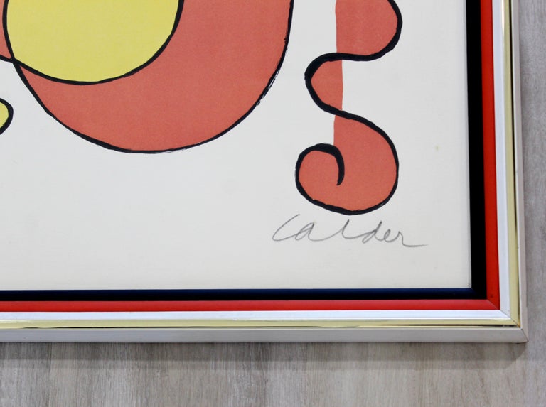 Mid-Century Modern Framed Signed Alexander Calder Lithograph Variations ...