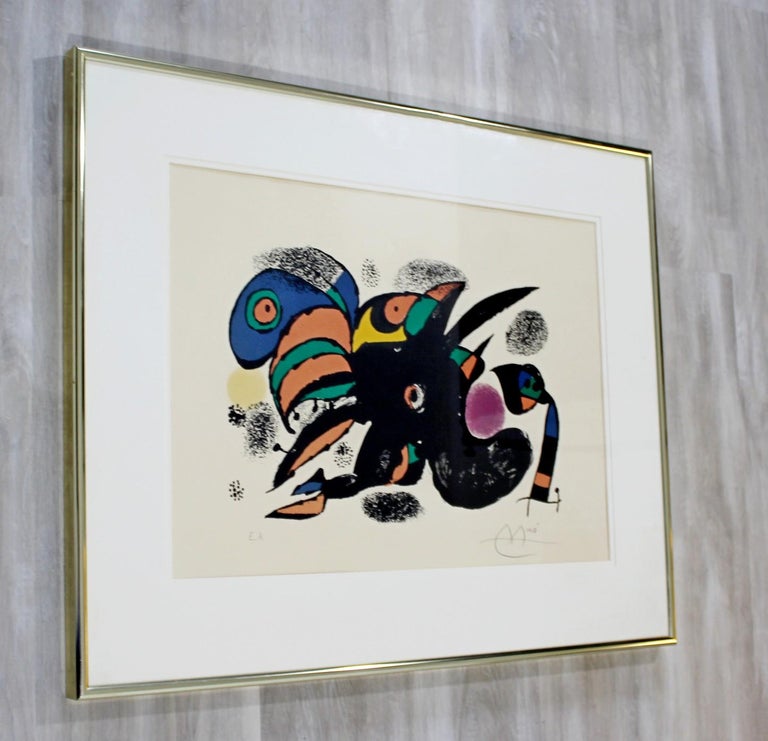 Mid-Century Modern Framed Signed Joan Miro San Titre Artist Proof ...