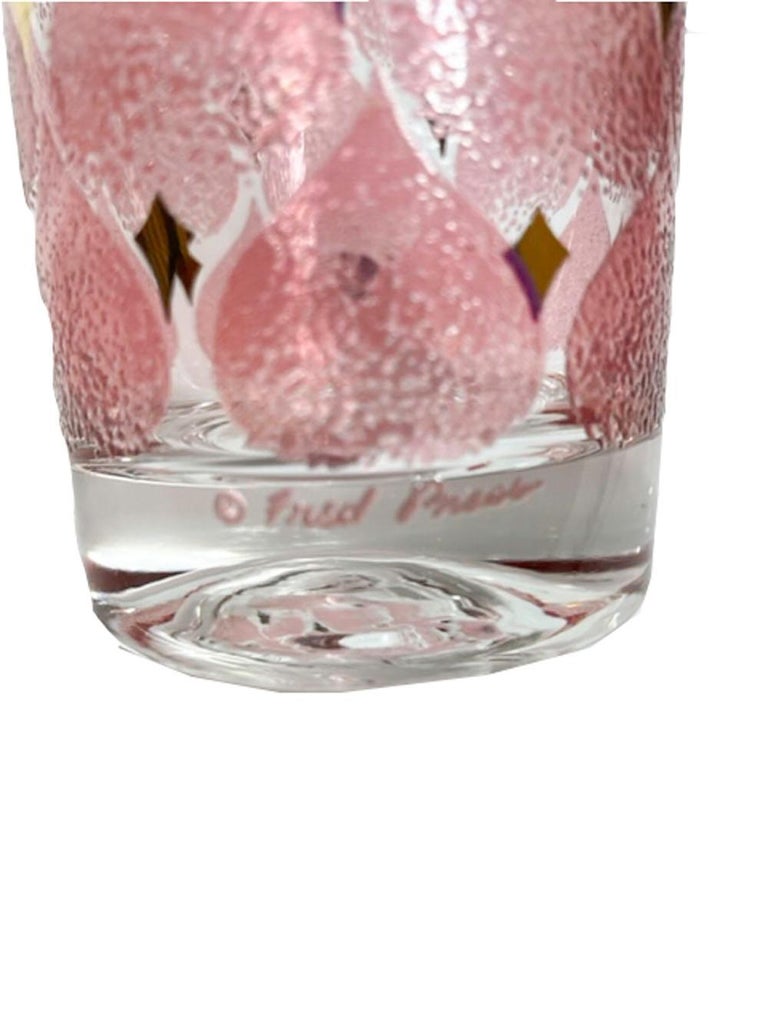 Mid-Century Modern, Fred Press Highball Glasses in the "Lotus" Pattern ...