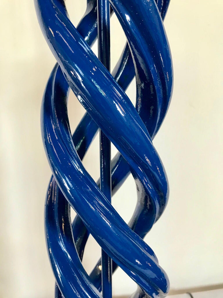 Mid-Century Modern Frederick Cooper Double Helix Form Lamps, a Pair For ...