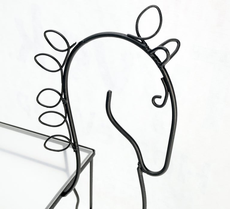 Mid-Century Modern Frederick Weinberg Wire Horse Bar Cart For Sale at ...