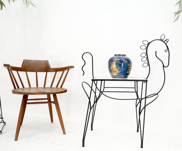 Mid-Century Modern Frederick Weinberg Wire Horse Bar Cart For Sale at ...