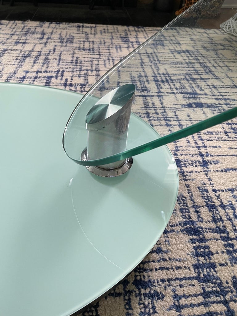 Mid-Century Modern Free Form Swivel Glass Top Coffee Table For Sale at ...