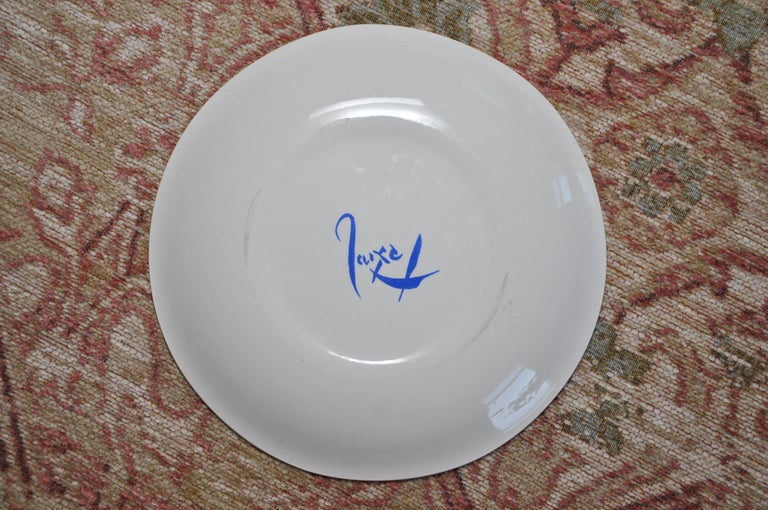 Mid-Century Modern French Ceramic Plate by Jean Lurçat Blue Red Green ...
