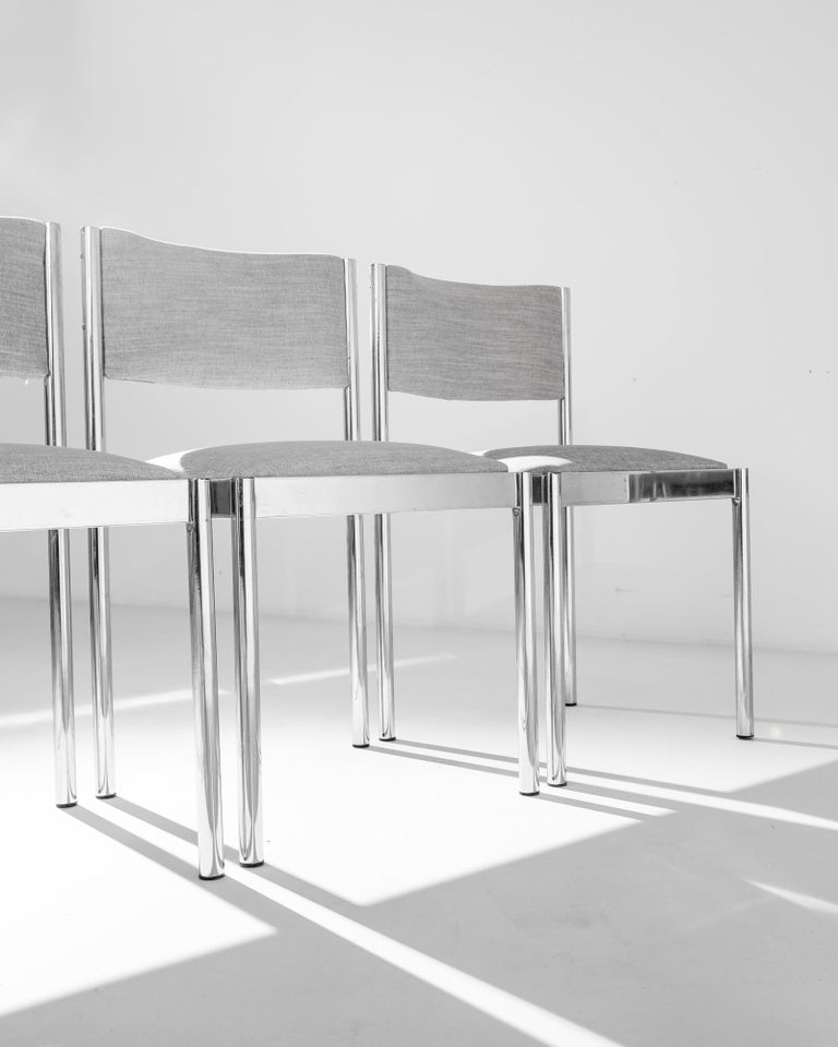Mid-Century Modern French Chrome Dining Chairs, Set of Six at 1stDibs
