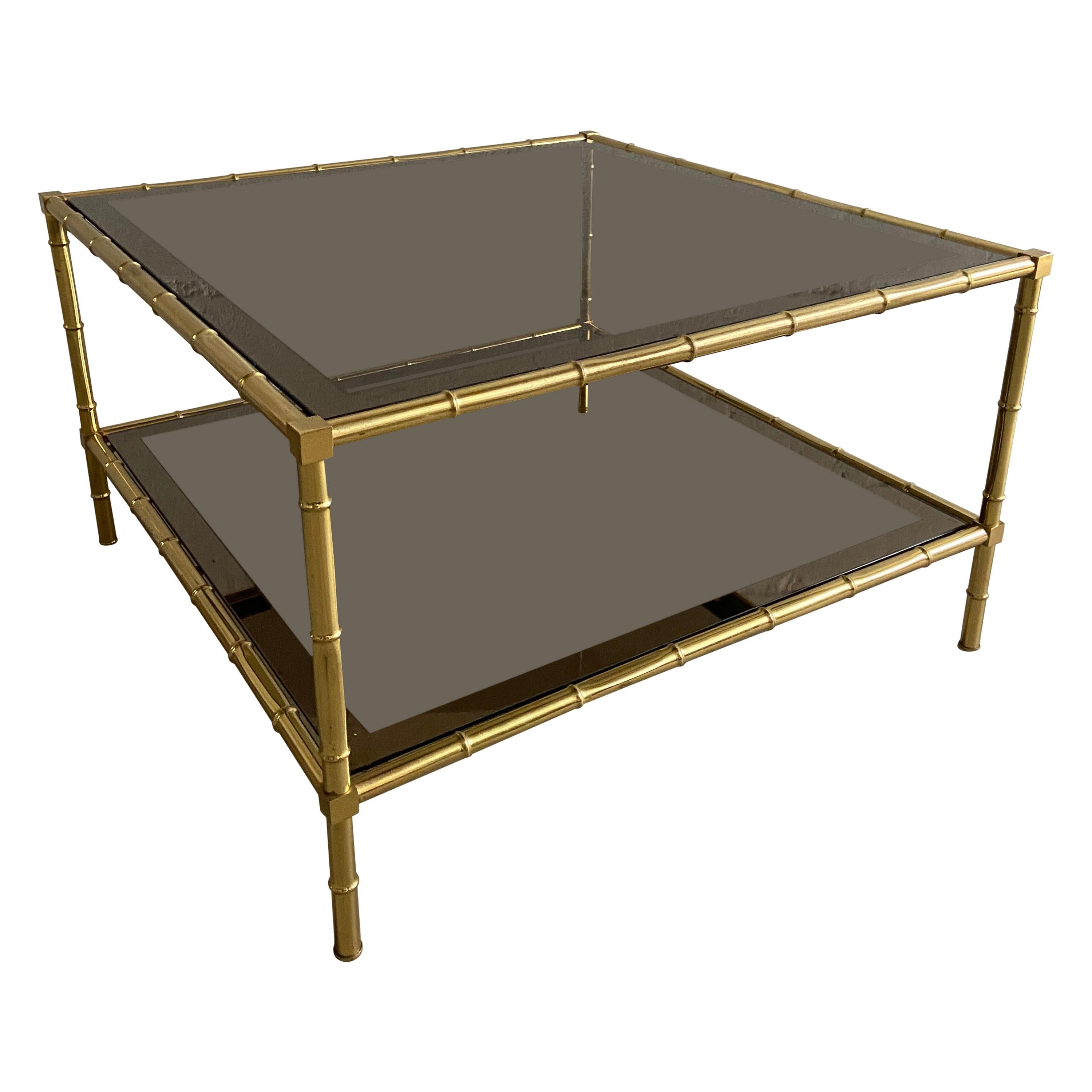 Maison Baguès Semi-Sphere Gold Leaf Iron Three-Part Coffee Table For ...