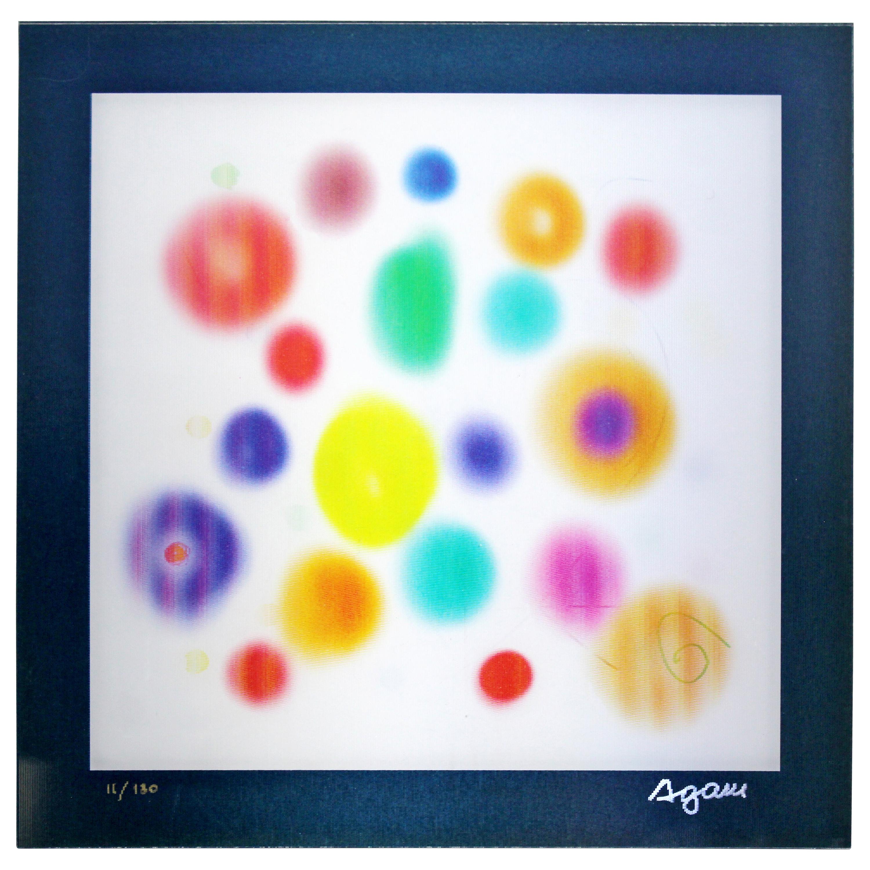 Mid-Century Modern Yaacov Agam Signed Galaxy Holograph Lenticular ...