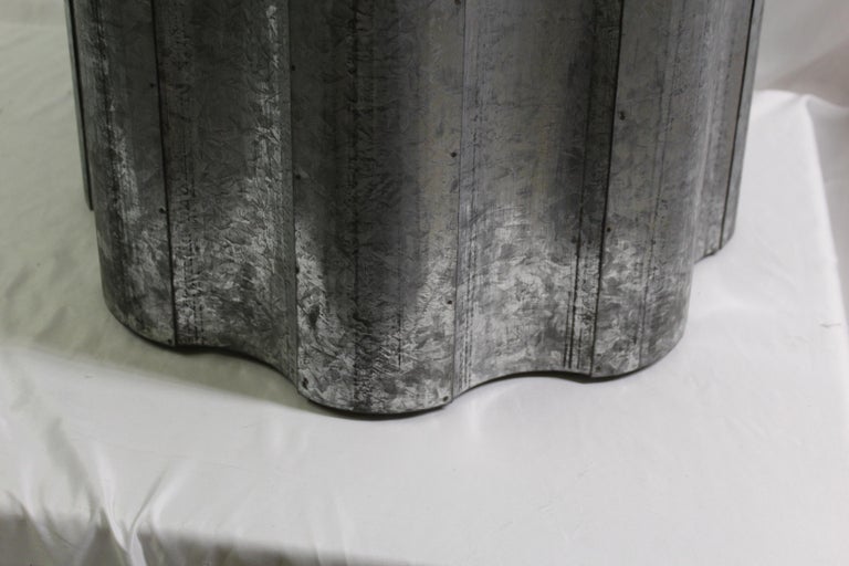 Mid-Century Modern Galvanized Side Table For Sale at 1stDibs