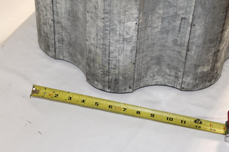 Mid-Century Modern Galvanized Side Table For Sale at 1stDibs