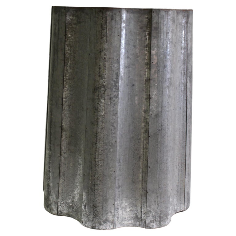 Mid-Century Modern Galvanized Side Table For Sale at 1stDibs