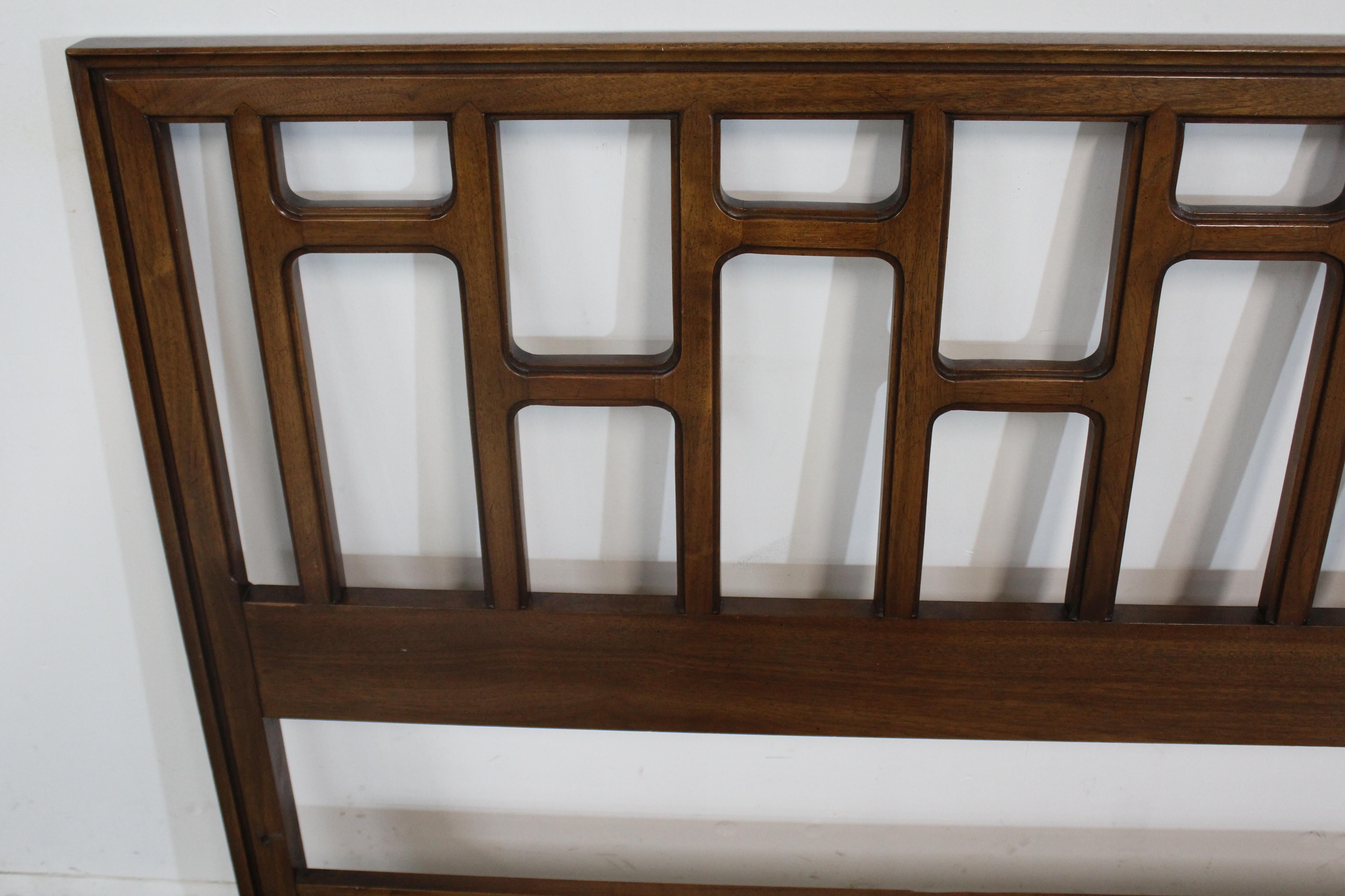 Mid-Century Modern Geometric King Size Bed/Headboard by Schultz and ...