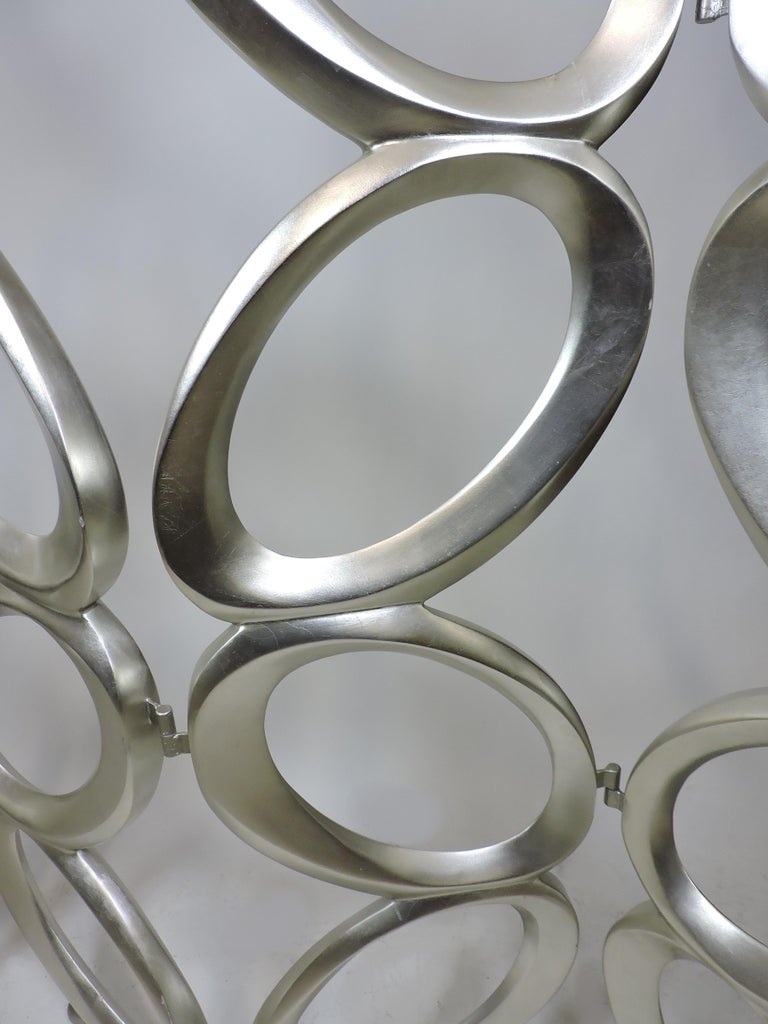 Mid-Century Modern Geometric Stacked Oval Screen or Room Divider at ...