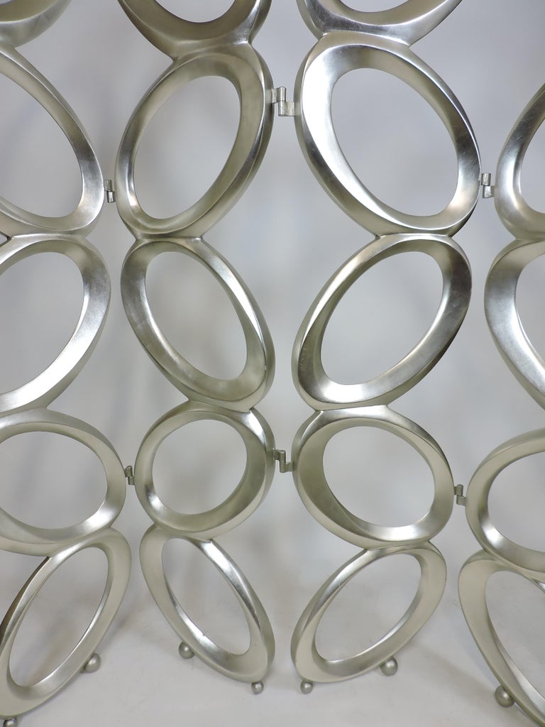 Mid-Century Modern Geometric Stacked Oval Screen or Room Divider at ...