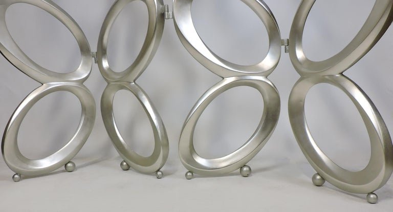 Mid-Century Modern Geometric Stacked Oval Screen or Room Divider at ...