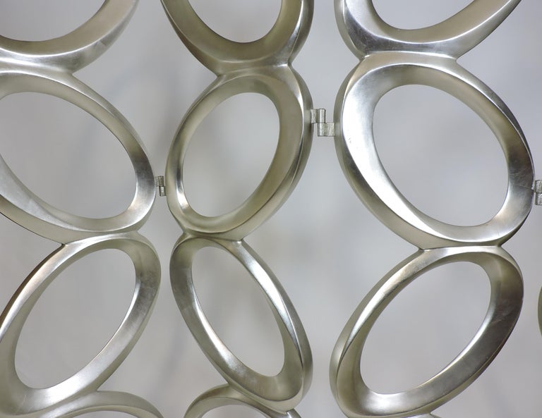Mid-Century Modern Geometric Stacked Oval Screen or Room Divider at ...