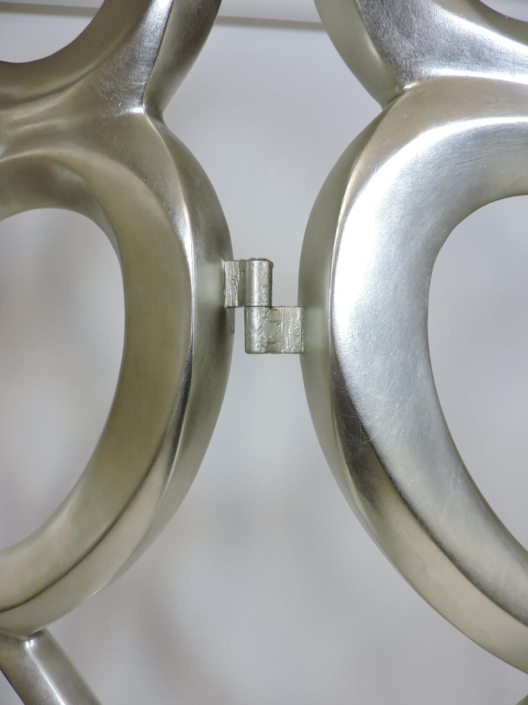 Mid-Century Modern Geometric Stacked Oval Screen or Room Divider at ...