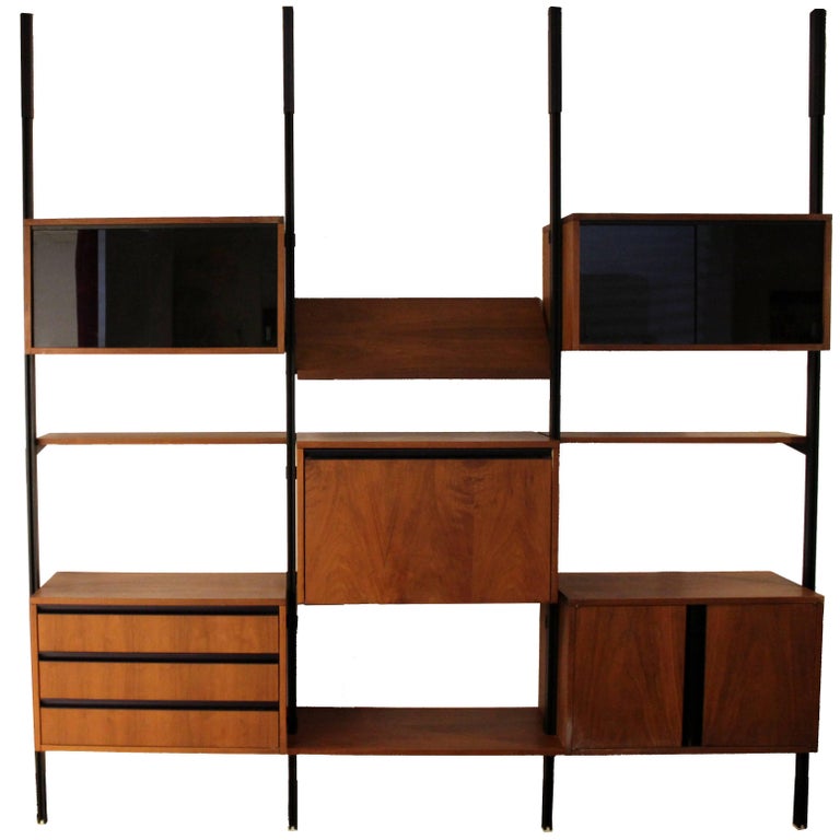 Mid-Century Modern George Nelson Omni Storage Shelving Wall Unit 1950s ...
