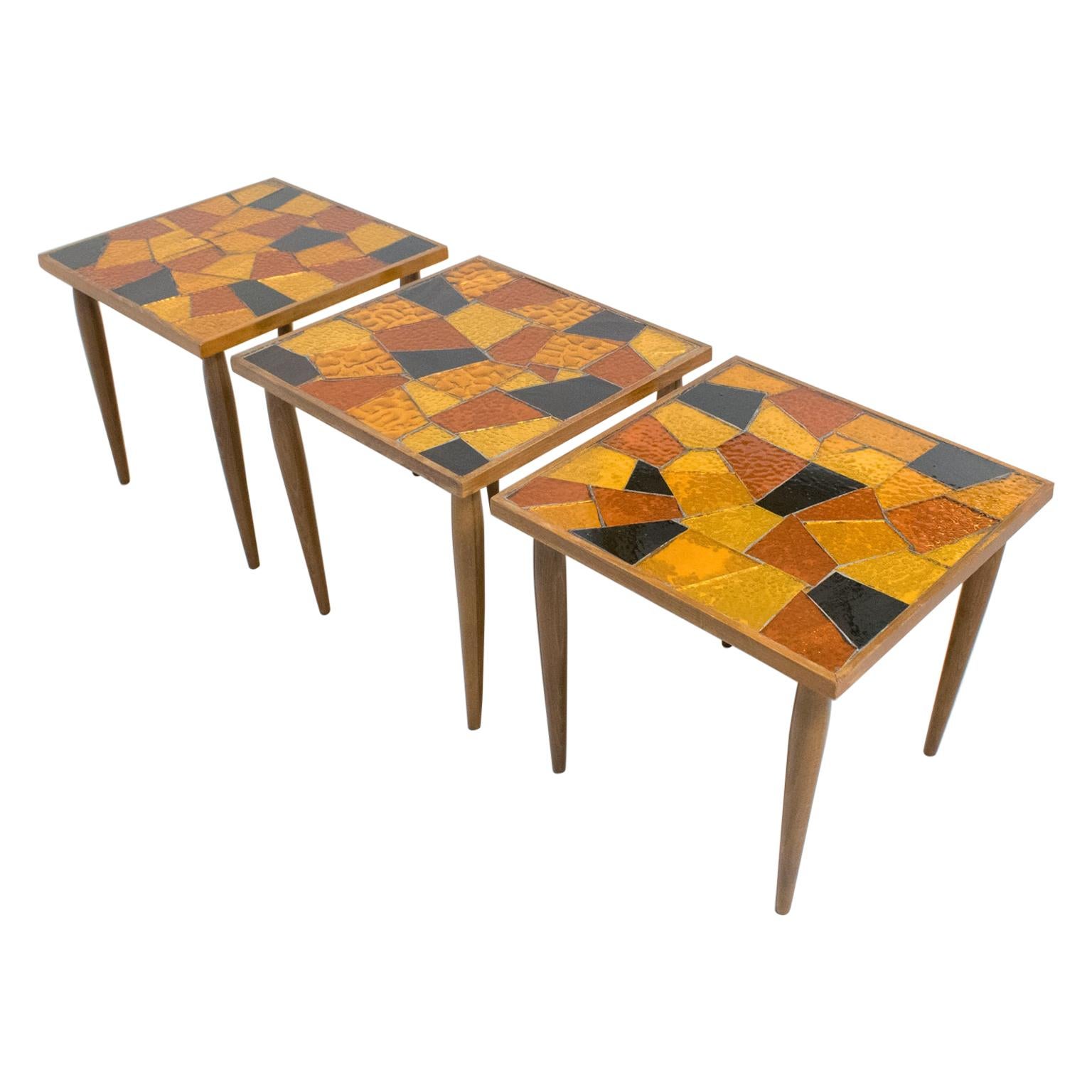 Mid-Century Curved Glass Table at 1stDibs