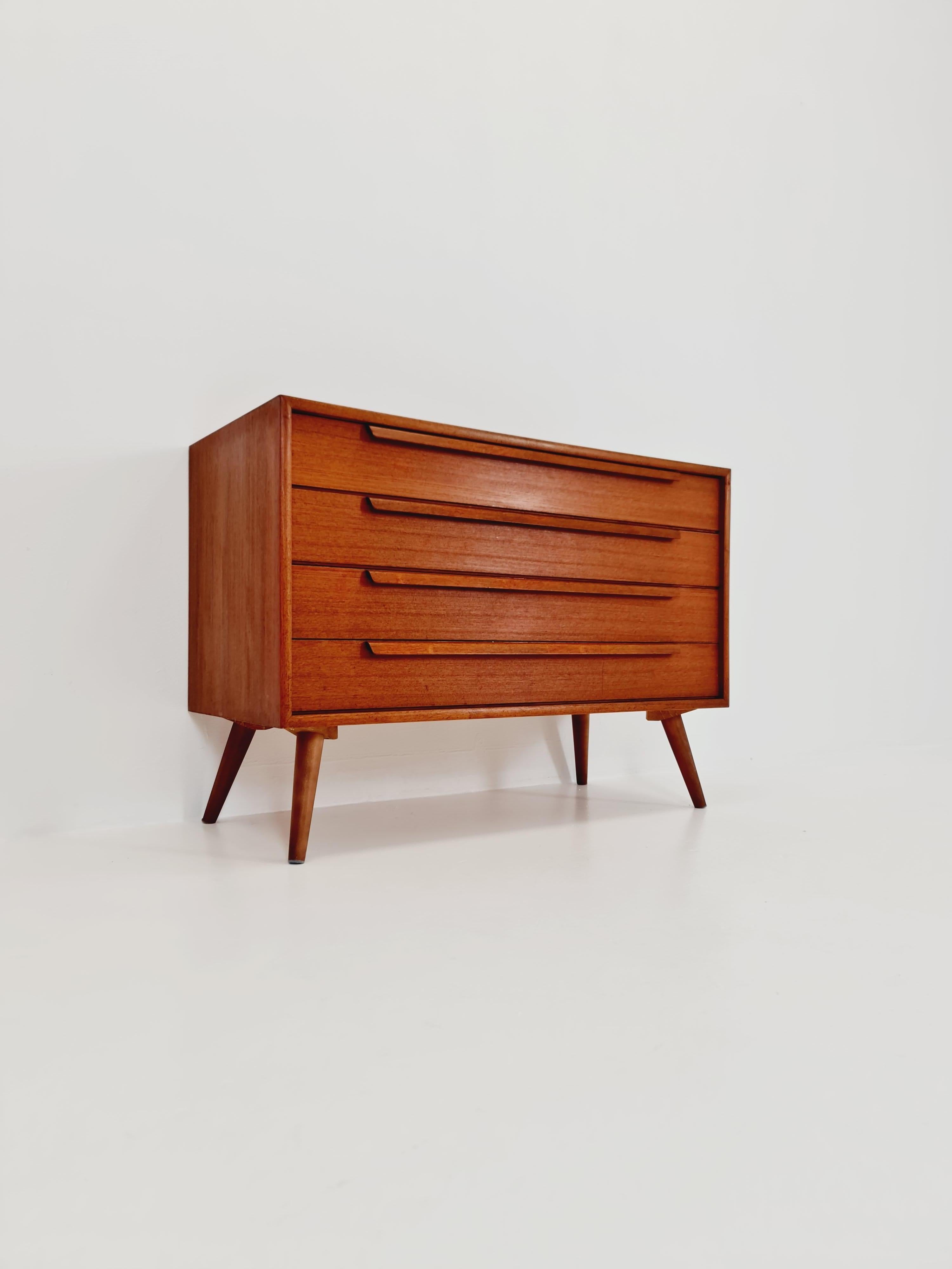 Mid century Modern German teak chest of drawers by WK möbel, 1960s For ...