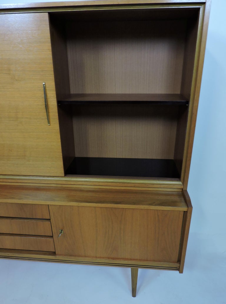 Mid-Century Modern German Teak Credenza with Hutch Munker Modell Danish ...