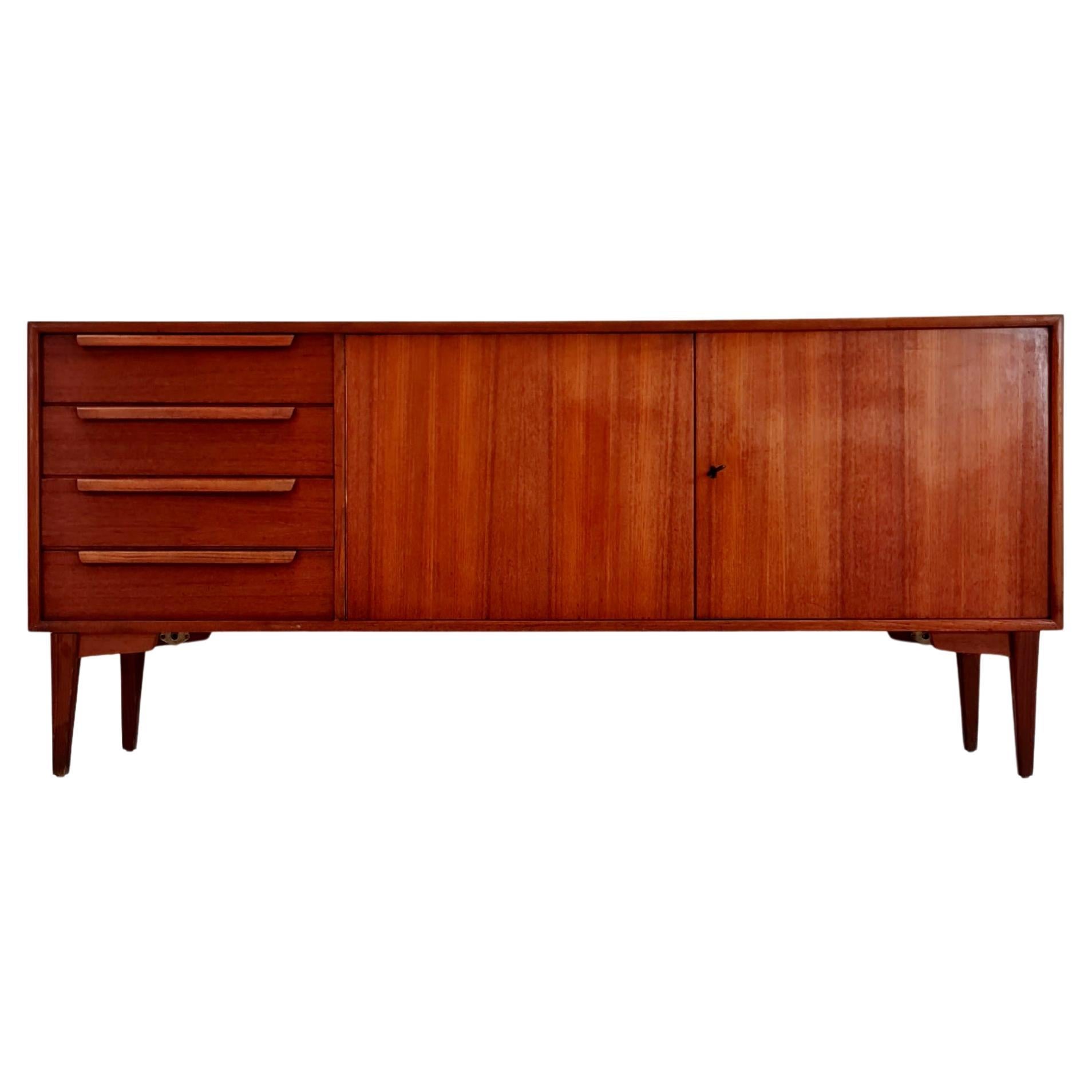 Mid century Modern German teak chest of drawers by WK möbel, 1960s For ...