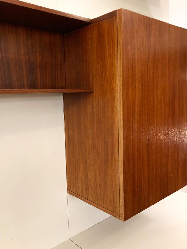 Mid-Century Modern German Wall Unit, Wood, 1970s For Sale at 1stDibs