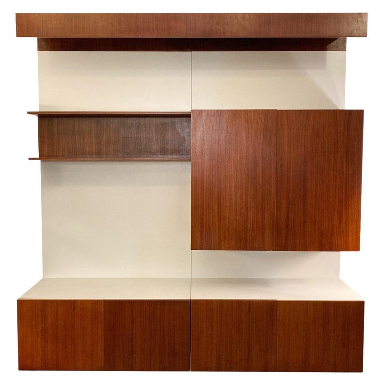 Mid-Century Modern German Wall Unit, Wood, 1970s For Sale at 1stDibs