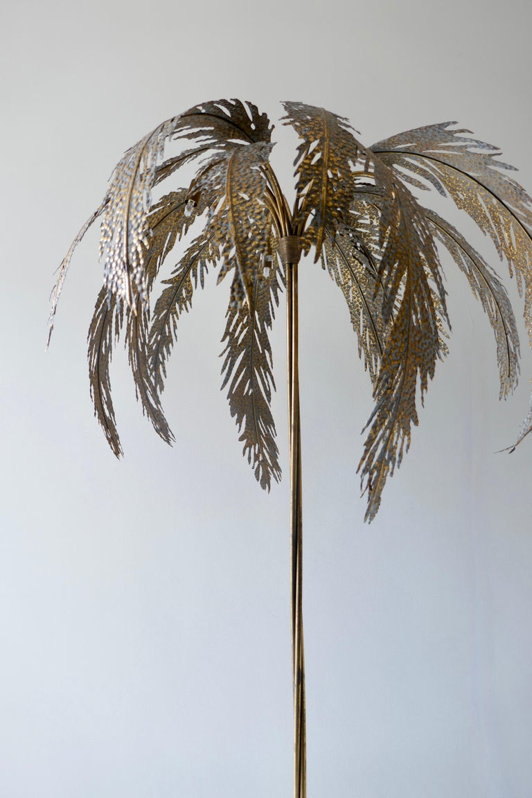 Mid-Century Modern Gilt, Metal Palm Tree Floor Lamp, France For Sale at ...