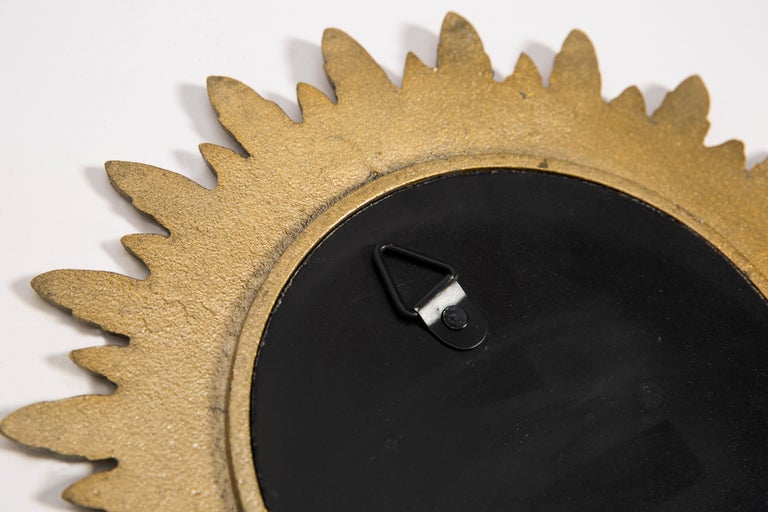 Mid-Century Modern Gold Italian Small Sunburst Mirror, Italy, 1960s For ...