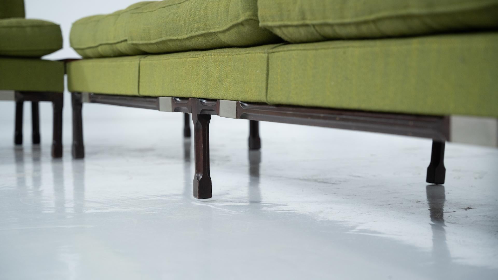 Mid-Century Modern Green Modular Sofa, Italy, 1970s - Orignal ...