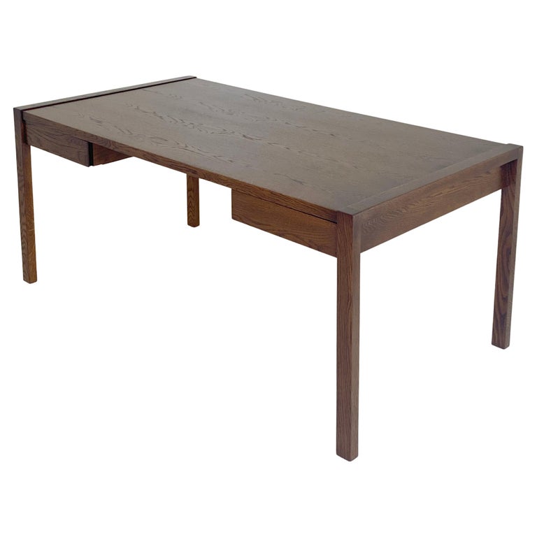 Mid-Century Modern Gunlocke Executive Oak Desk Parsons Style For Sale ...