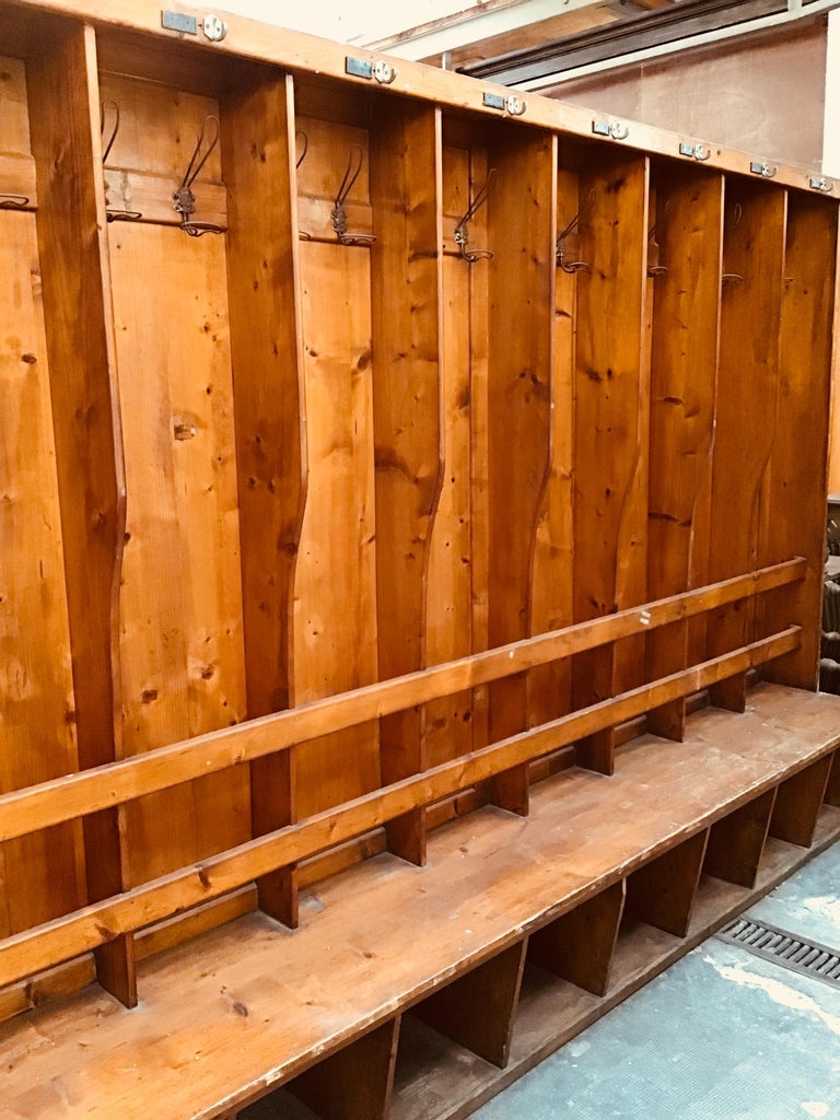 Mid-Century Modern Gym Dressing Room Italian Freestanding Coat and Shoe ...