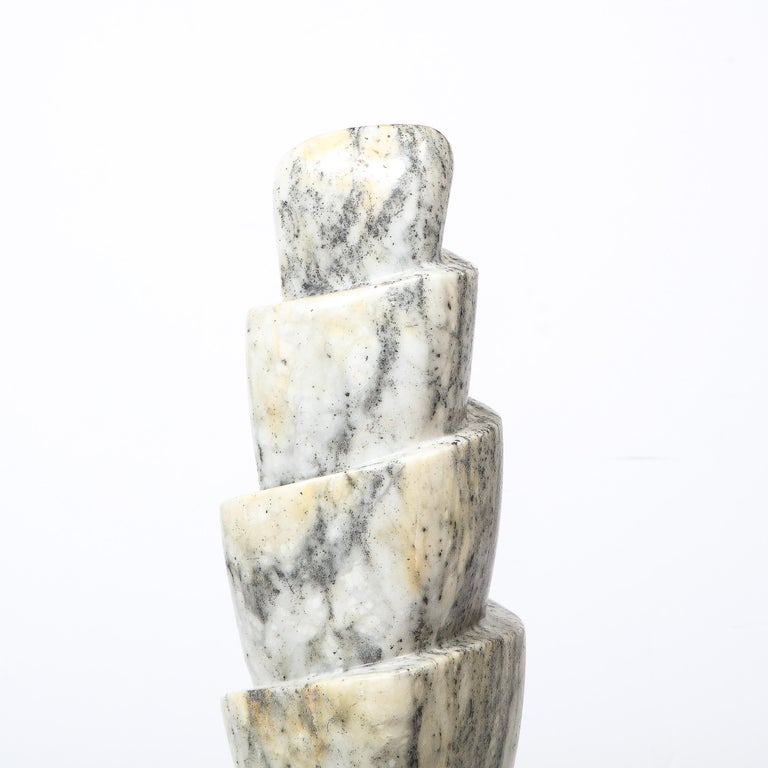 Mid-Century Modern Hand Carved Grisaille Granite Sculpture For Sale at ...
