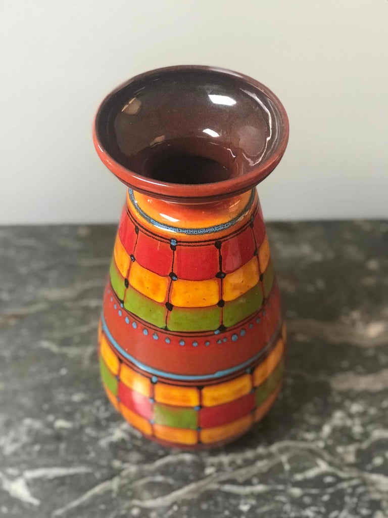 Mid-Century Modern Hand Decorated Santi Signed Vase from Italy For Sale ...