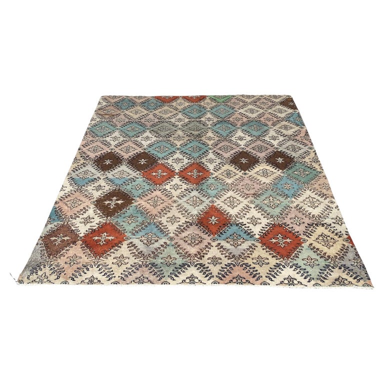 Mid-Century Modern Handmade Rug For Sale at 1stDibs