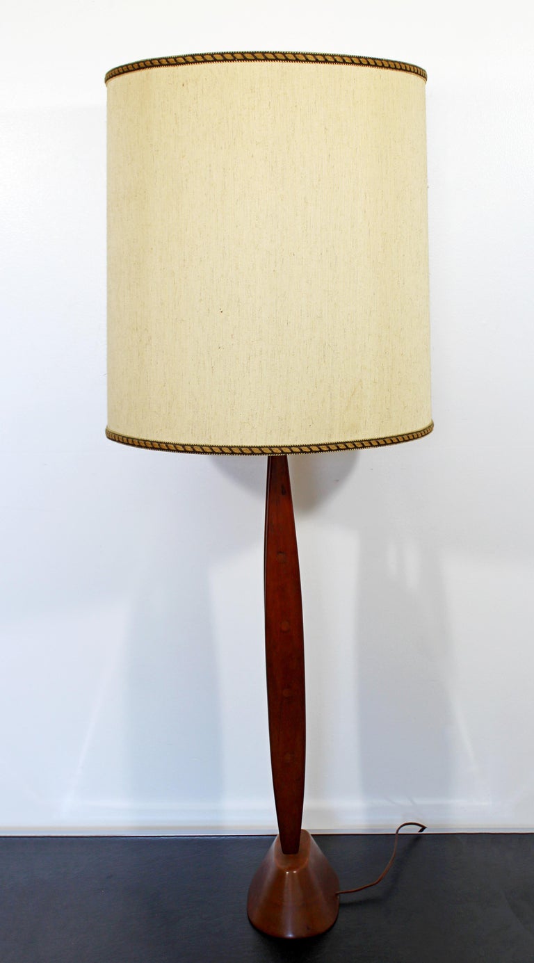 Mid-Century Modern Harris Strong Teak Enamel Tile Table Lamp Martz Era ...