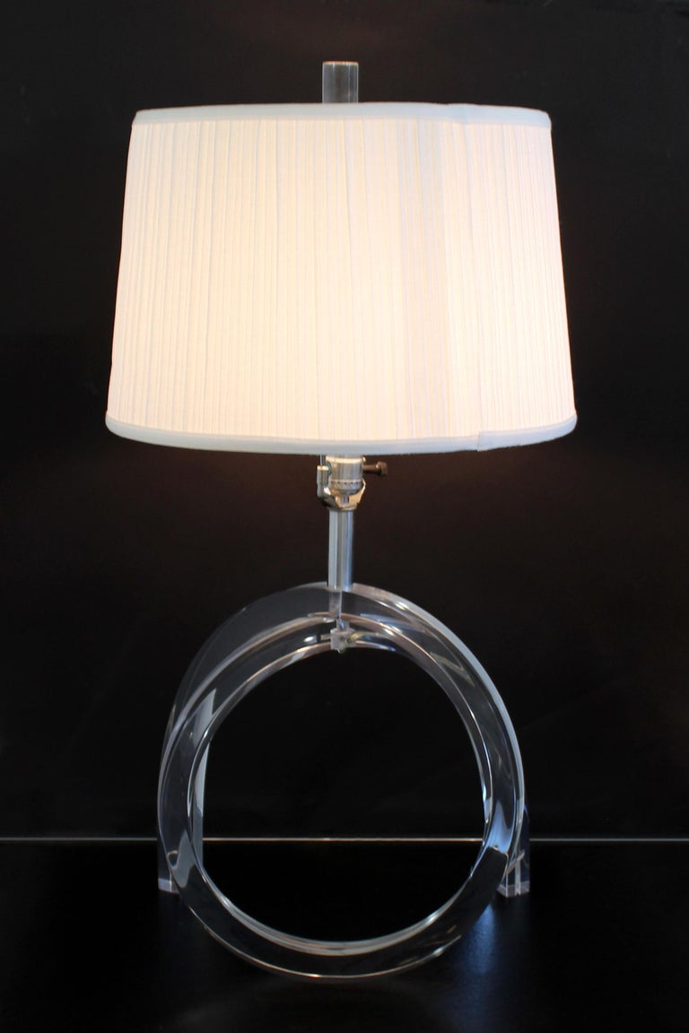 Mid-Century Modern Herb Ritts Astrolite Lucite Pretzel Table Lamp ...