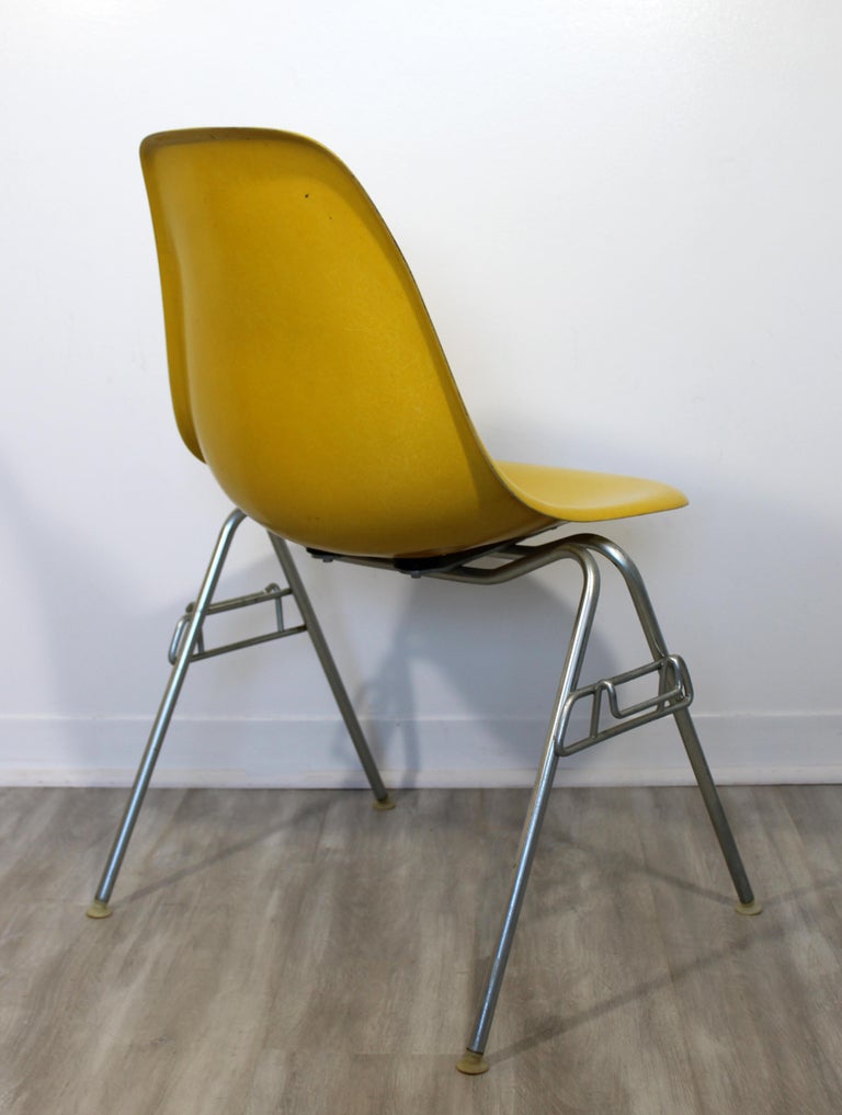 Mid-Century Modern Herman Miller Set of 4 Yellow Shell Stacking Side ...