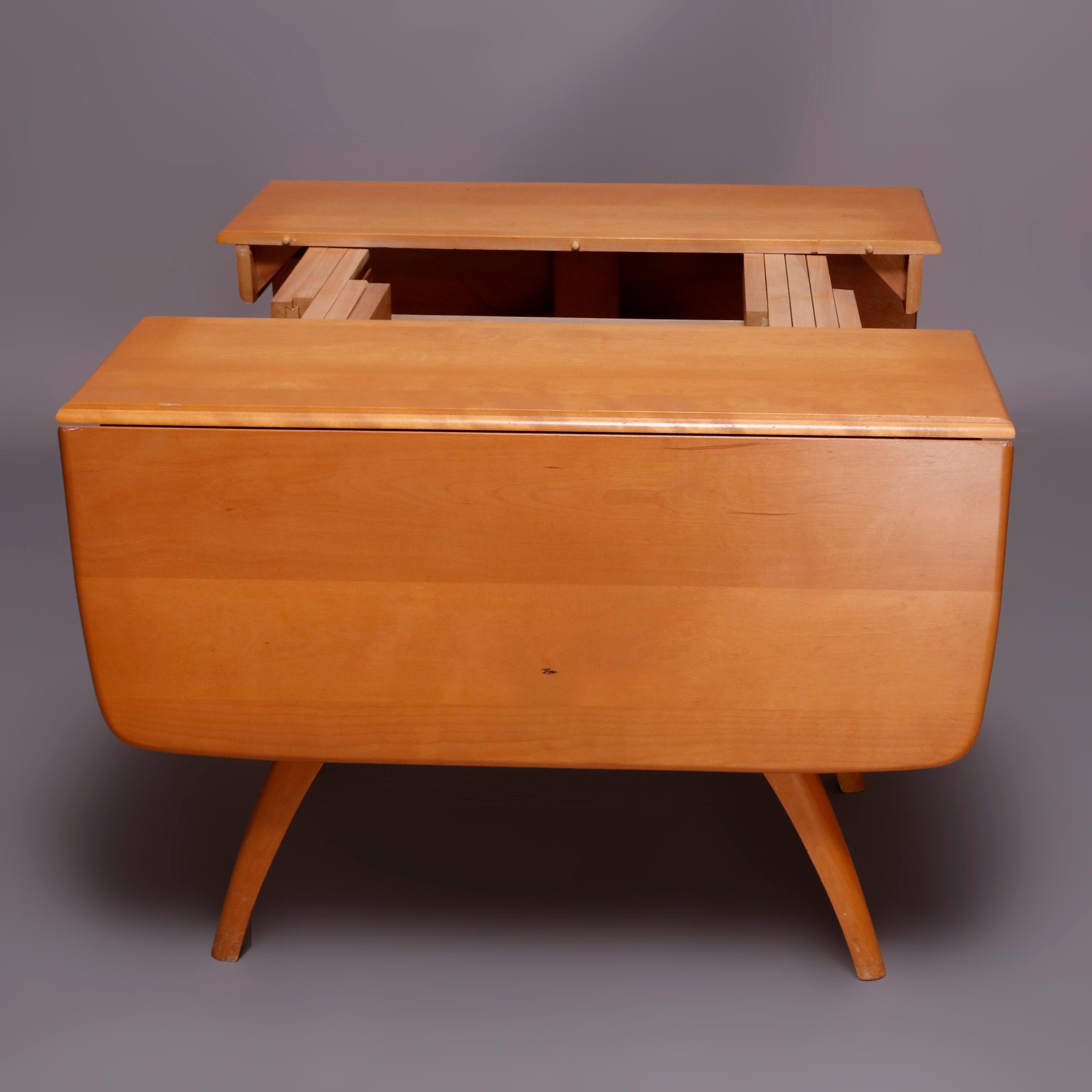 Mid-Century Modern Heywood Wakefield Dog Bone Extension Dining Table ...