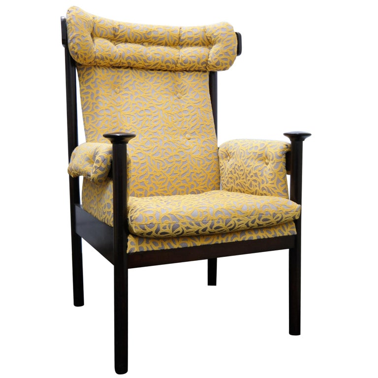 Mid-Century Modern High Back Armchair, 1970s For Sale at 1stDibs