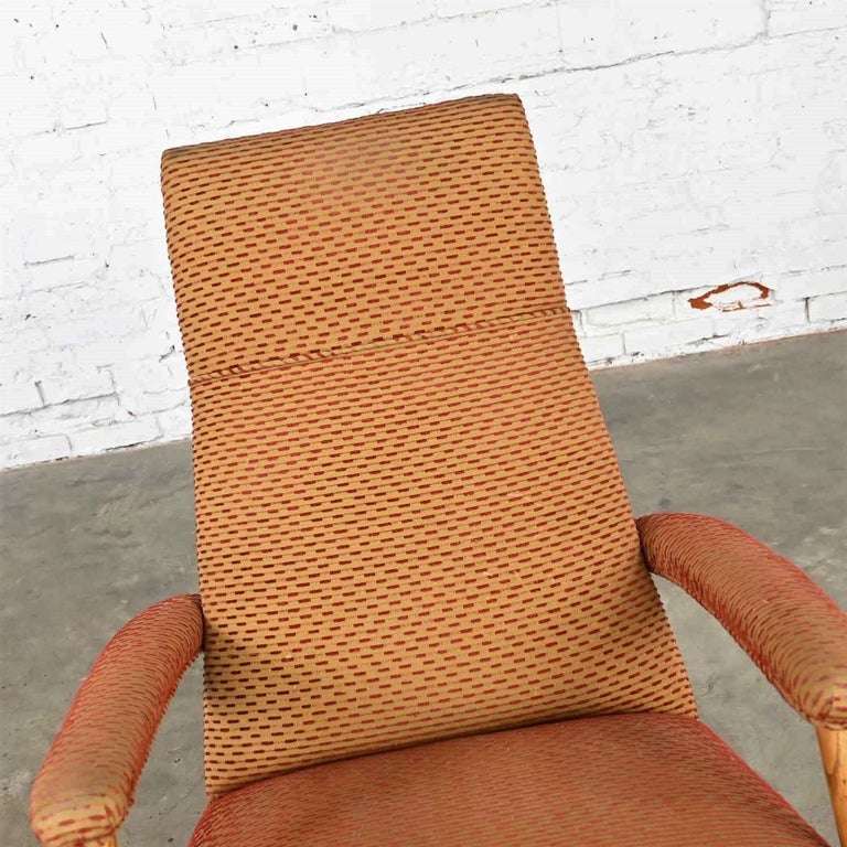 Mid-Century Modern High Back Rocker Rocking Chair For Sale at 1stDibs