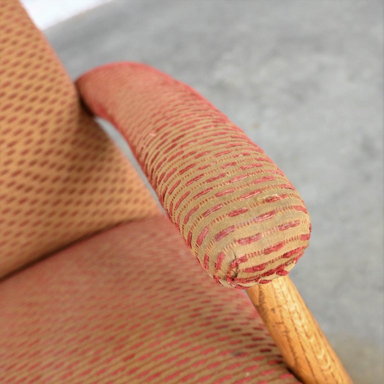 Mid-Century Modern High Back Rocker Rocking Chair For Sale at 1stDibs