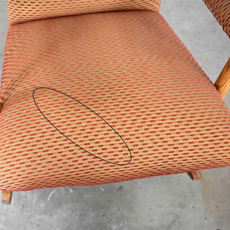 Mid-Century Modern High Back Rocker Rocking Chair For Sale at 1stDibs