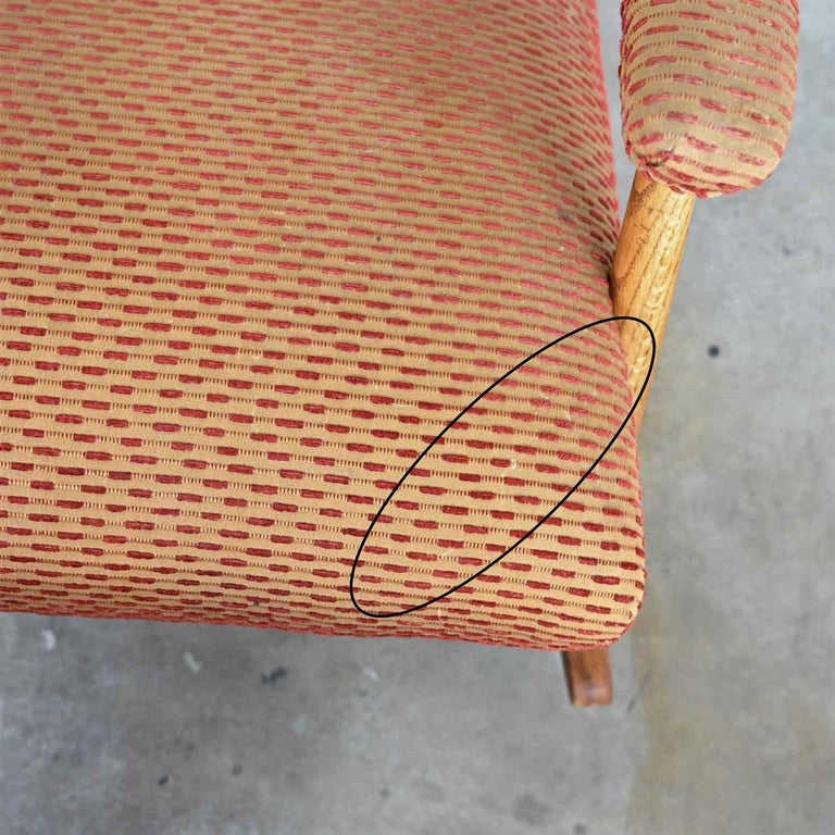 Mid-Century Modern High Back Rocker Rocking Chair For Sale at 1stDibs