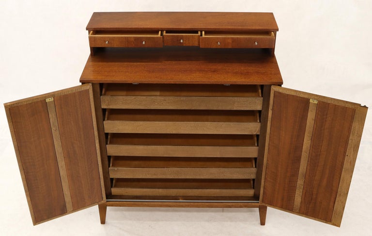 Mid-Century Modern High Chest Dresser with Separate Jewelry Compartment ...