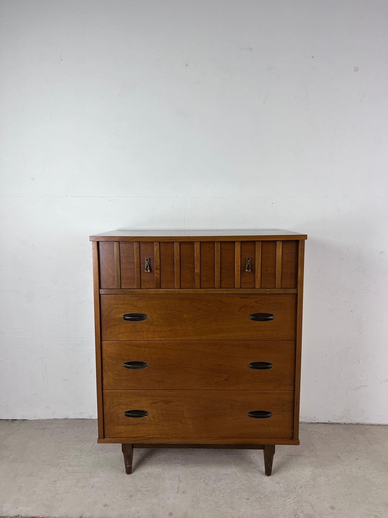 Mid-Century Modern Highboy Dresser by Krug Furniture For Sale at 1stDibs